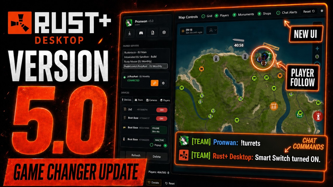 Rust+ Desktop v5 | The Ultimate Update (All Features)