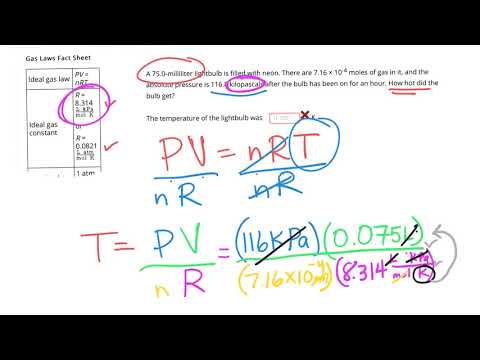 Ideal Gas Law Problem with calculator explanation
