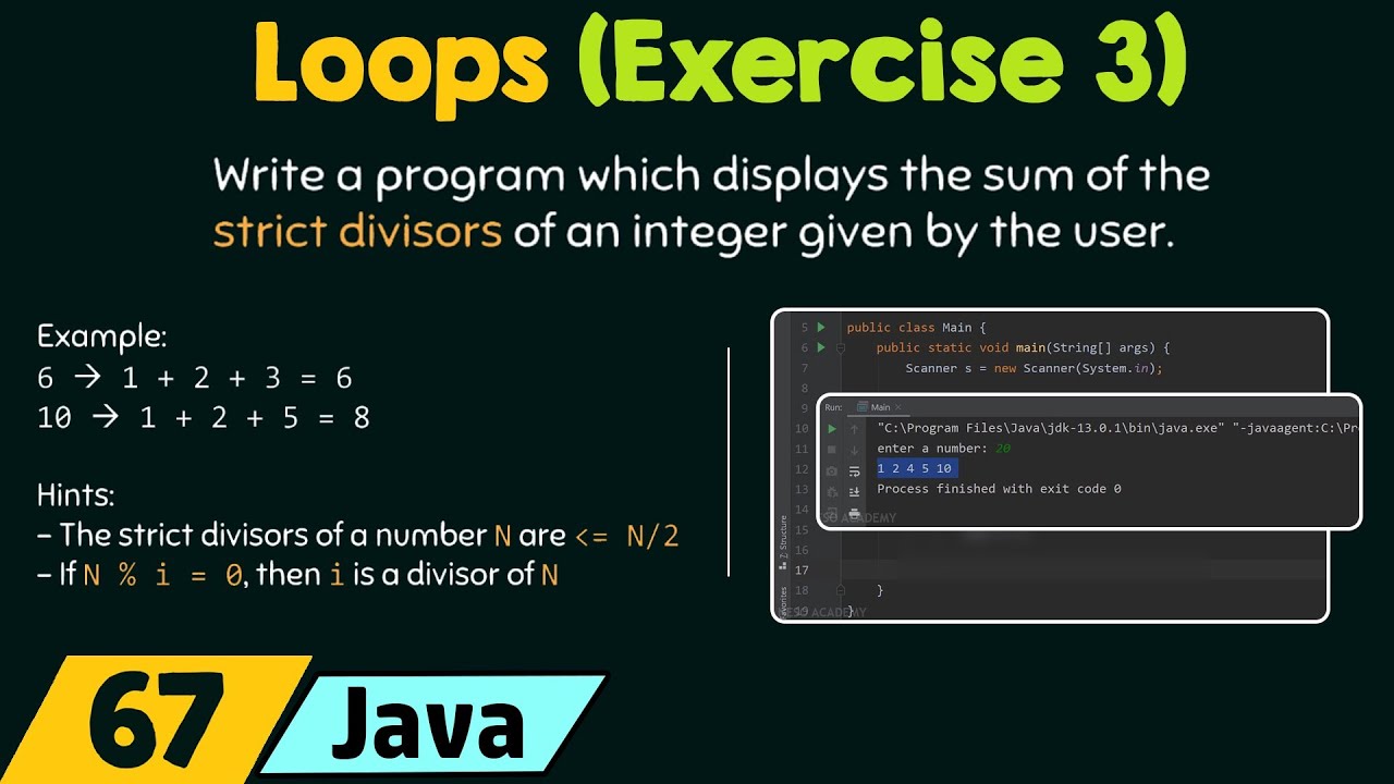 Loops in Java (Exercise 3)