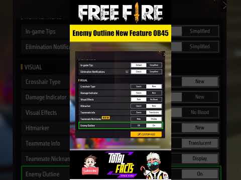 Enemy Outline New Feature Added in Free Fire OB45 Update π (FreeFire New Update OB 45)