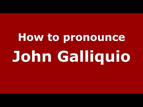 How to pronounce John Galliquio (Spanish/Argentina) - PronounceNames.com
