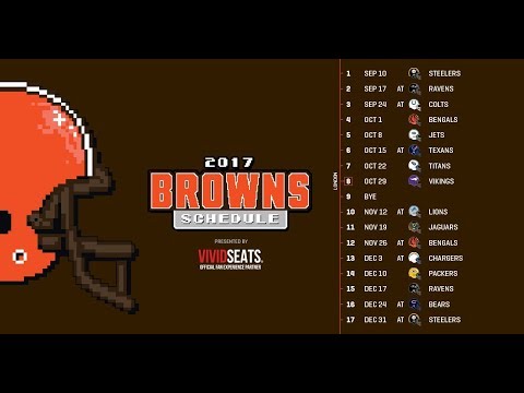 Browns 2017 schedule prediction!