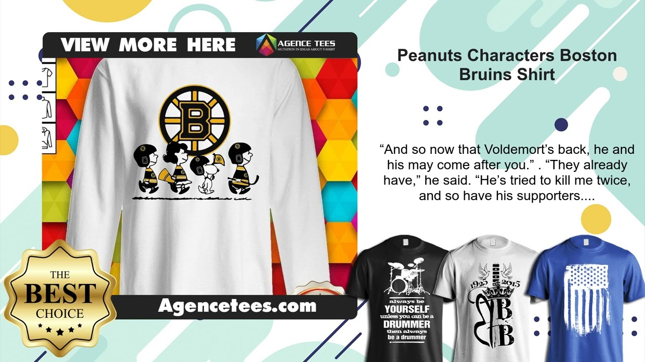 Peanuts Characters Boston Bruins Shirt