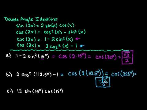 Use Double Angle Trig Identities to Find the Exact Value