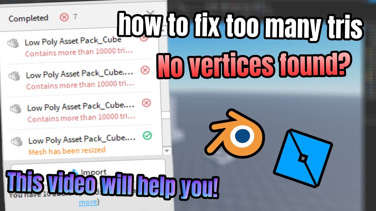 How to FIX roblox studio import errors