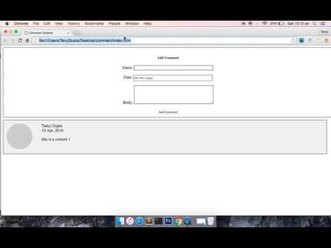 Localstorage HTML5 API to store comment Part 4