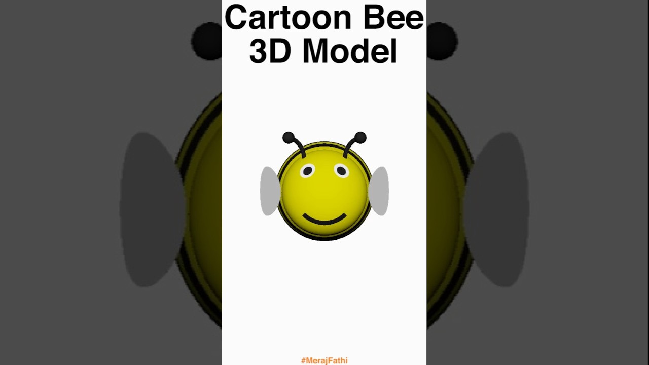 Cartoon Bee 3D Model #shorts