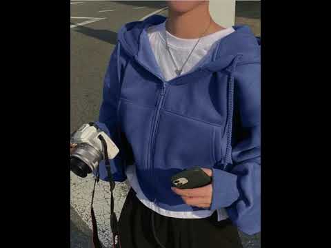 Women’s Cropped Zip Up Hoodie – Soft Fit for All-Day