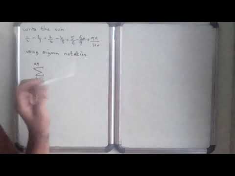 Writing alternating series as sigma notation