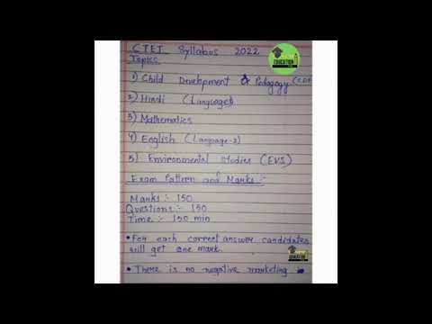 CTET 2022 syllabus//CTET topic and exam pattern//CTET syllabus in Hindi #shorts #neweducationtube