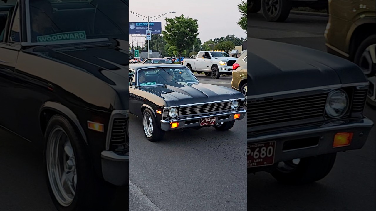 1971 Chevrolet Nova Classic Car Drive By Engine Sound Woodward Dream Cruise 2024