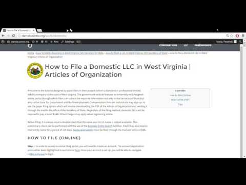 How to Start a LLC in West Virginia | WV Secretary of State
