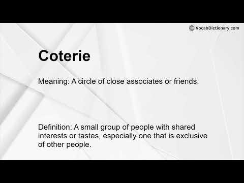 Coterie Meaning