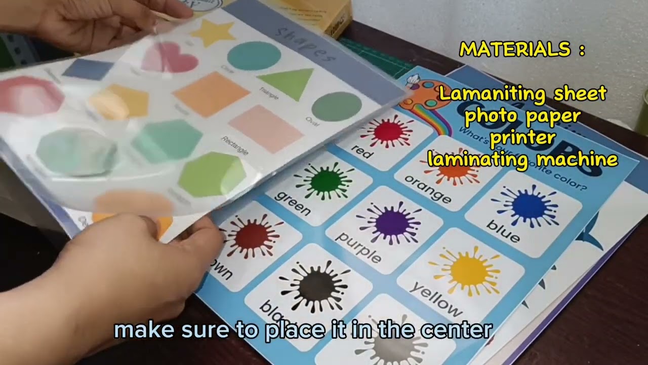 how to print and laminate chart | learning materials