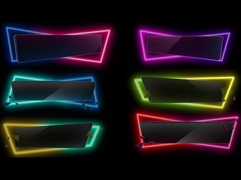 Neon border green screen | colourful border neon | glowing colours neon border |neon light animation