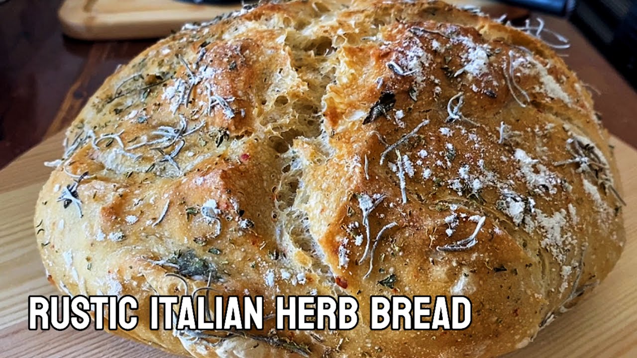 No-Knead Herb Bread | Easy Artisan Style At Home