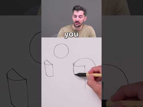 Draw the Head from Imagination using ONLY 2 Shapes! βοΈ