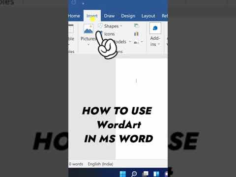 HOW TO USE WordArt IN MS WORD #shorts