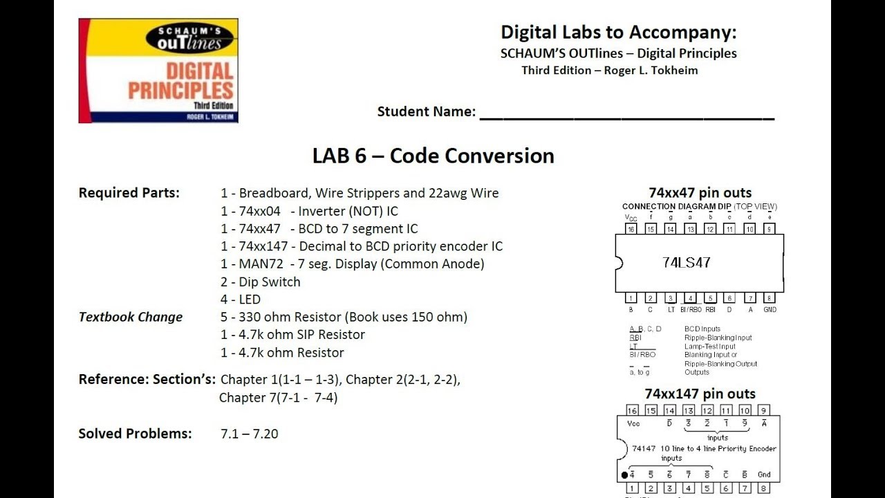 Digital Lab 6 - Code Conversion
