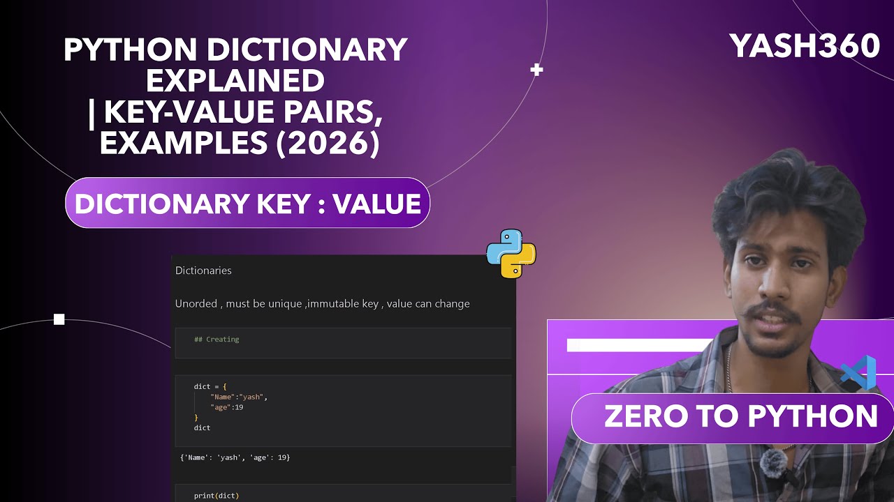 Python Dictionary Explained | Key-Value Pairs, Methods & Real Examples (2026)