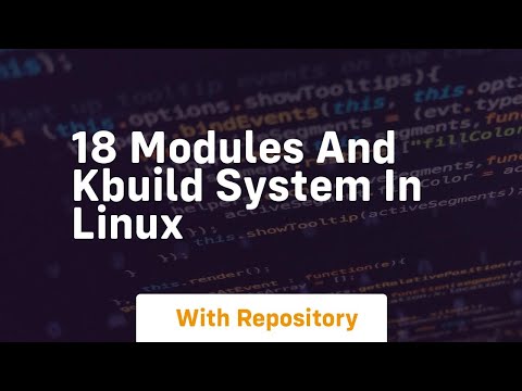 18 modules and kbuild system in linux