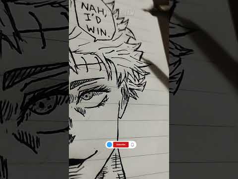 Drawing Gojo (Yuta) "NAH I’D WIN" JJK | #anime #drawing #jujutsukaisen