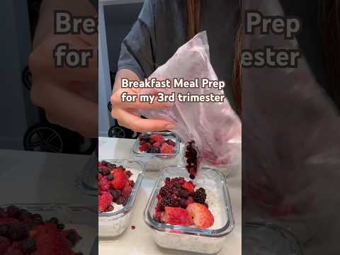 Prep Breakfast during my 3rd trimester of pregnancy #breakfastprep #pregnancymeals #pregnant