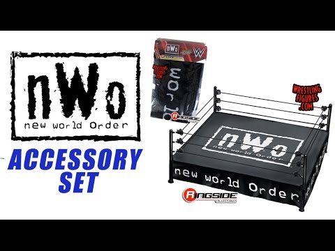 WWE FIGURE INSIDER: nWo - Ring Mat & Skirt - Ringside Exclusive Wrestling Playset Accessory