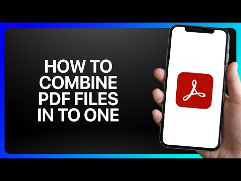 How To Combine Pdf Files In To One In Adobe Acrobat Reader Tutorial