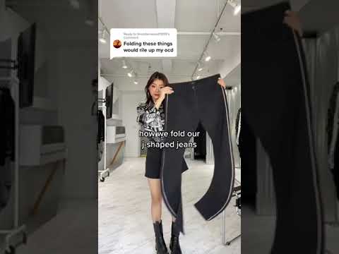 How to fold our J-shape jeans