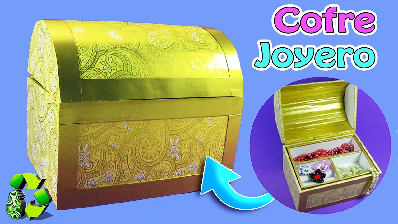 Como hacer cofre joyero de cartón - Ecobrisa DIY