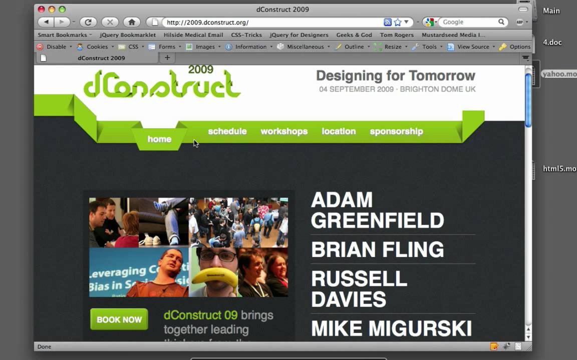 Attending dConstruct 2009 Confrence