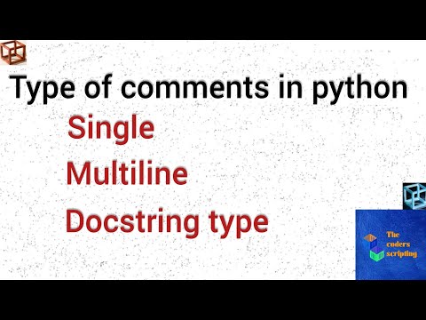 type of comments in python| use of different comments in python| python tutorial|python for biginner