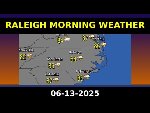 Raleigh Morning Weather 06-13-2025 (6AM - 12PM) #raleighnc