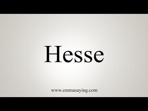 How To Say Hesse