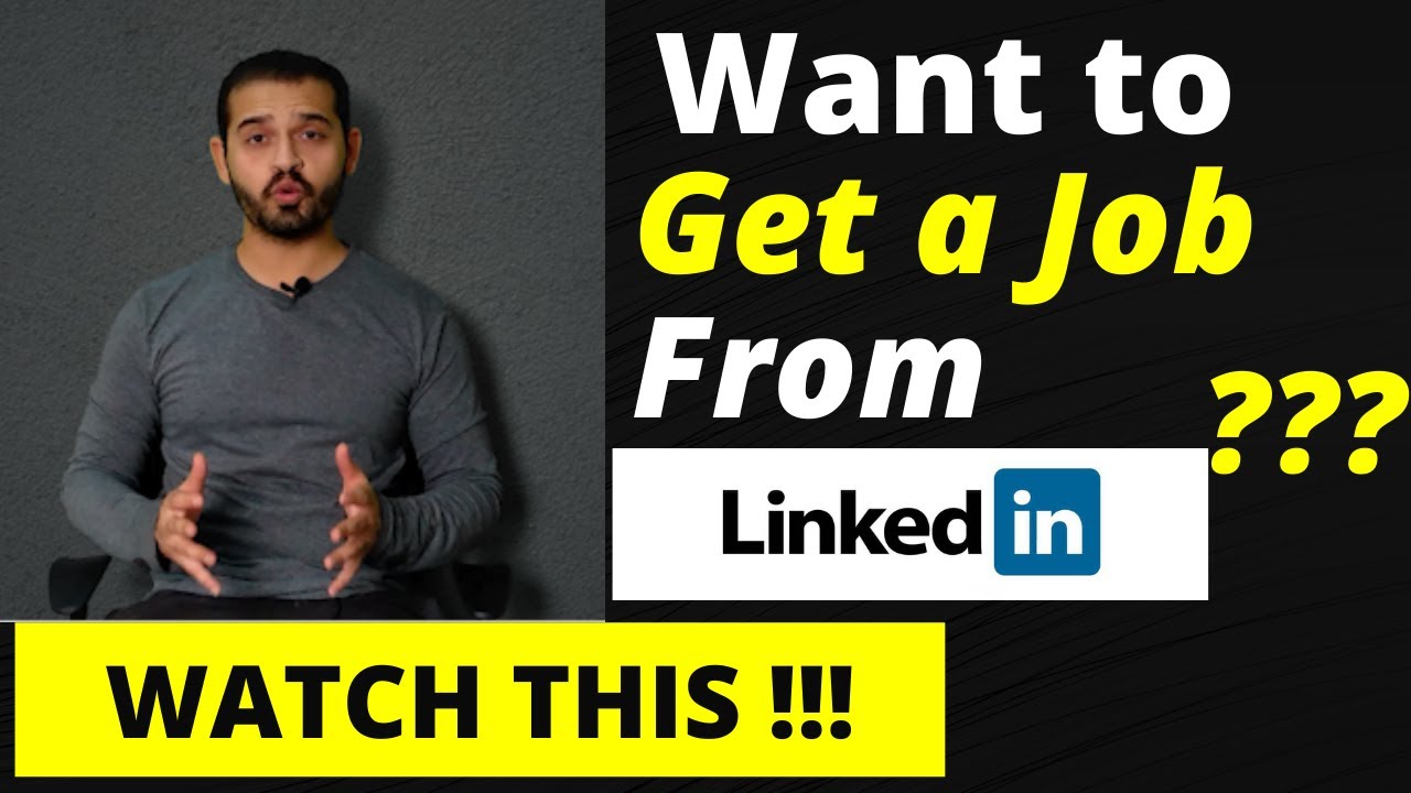 GET a JOB from LinkedIn Easily | Use LinkedIn like a Pro | Yash Nagayach #getajob #linkedinjobs