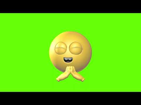 3D Praying/ Wishing Emoji Loop Green Screen Animation | Royalty-Free