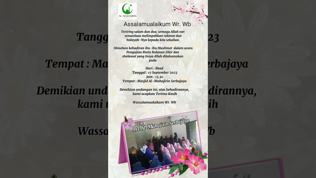 undangan Taklim bulanan