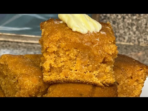 JIFFY SWEET POTATO CORNBREAD| EASY FOR BEGINNERS THE PERFECT|SWEET POTATO CORNBREAD| VERY MOIST