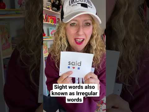 Irregular words must be memorized by sight #literacy #sightwords #readingtipsandtricks