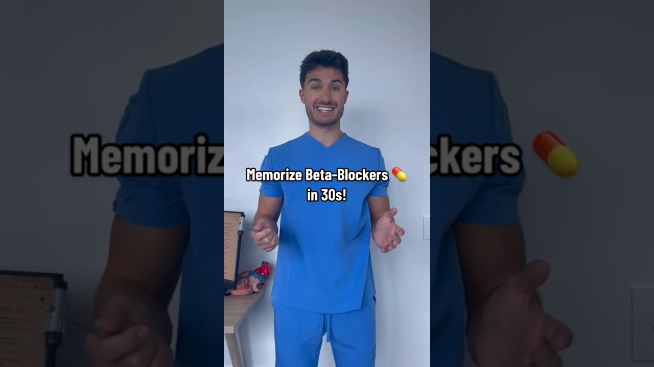 Memorize B-blockers in 30s! 💊 #shorts #medstudent #medschool #pharmacology #pharm #medicalstudent