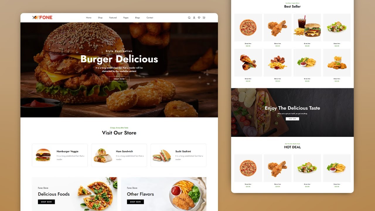Build Responsive Restaurant Website Using HTML CSS And JavaScript | Responsive Website HTML CSS
