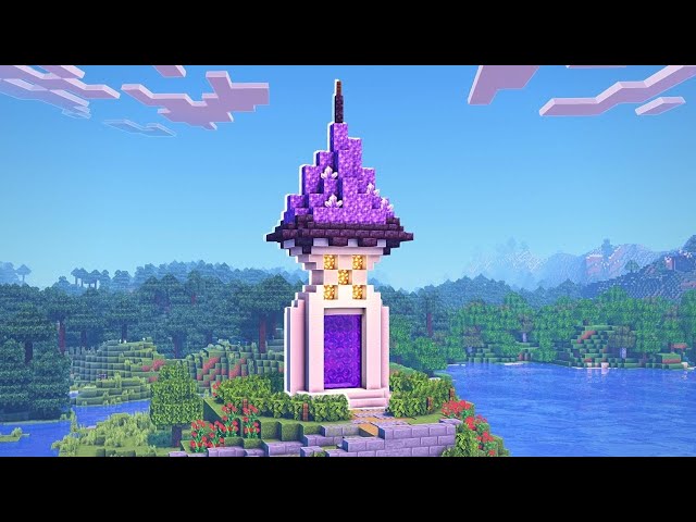 Minecraft: How to build an Amethyst Nether Portal 🔮 Minecraft Map