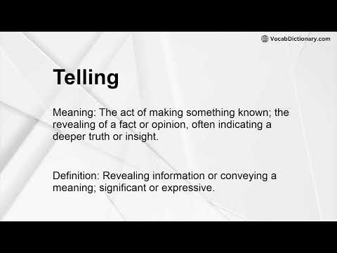 Telling Meaning