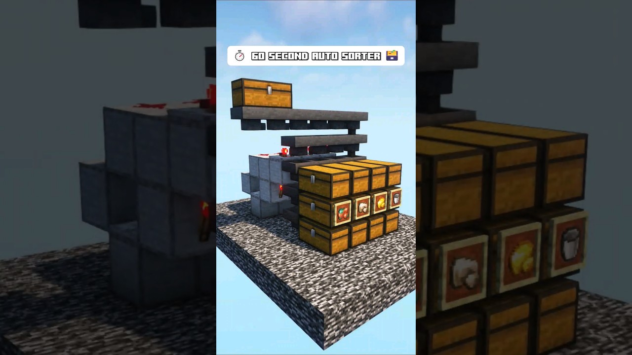 Minecraft Auto Sorter | 60 Second Easy Tutorial