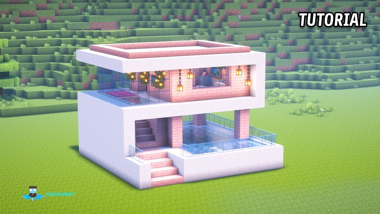 Minecraft: How To Build A Easy Modern House & Interior With Secret Room ...