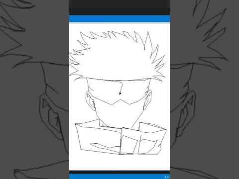 Draw Gojo using python | #shorts #python #coding #sketch #graphics #anime #animation