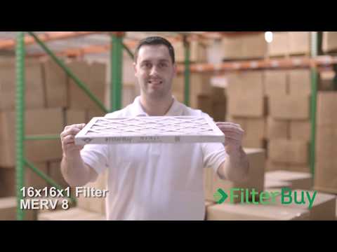 FilterBuy 16x16x1 MERV 8 Pleated AC Furnace Air Filter