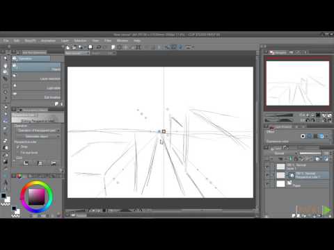Learn Clip Studio Paint EX Fundamentals One Point Perspective Ruler | packtpub com - Mind Luster