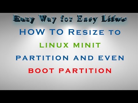 how to resize partition linux mint